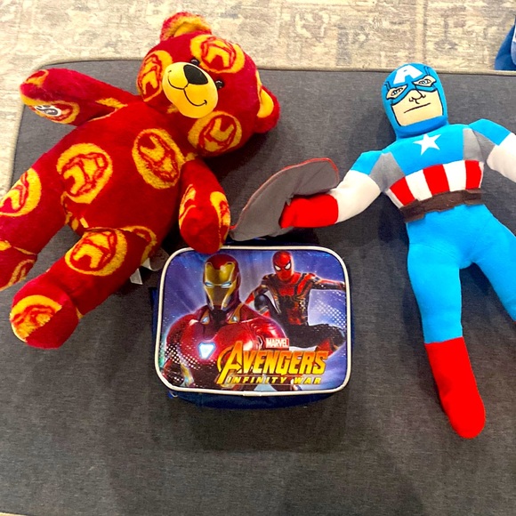 Marvel | Toys | Marvel Avengers Plush Toy Lot And Lunch Bag Iron Man ...